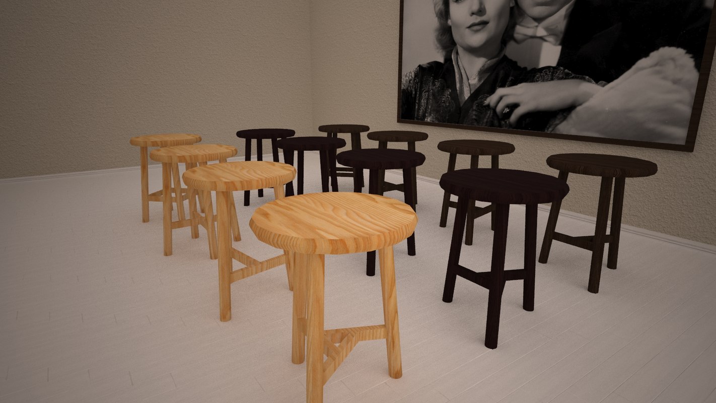 Stool set 3D model - TurboSquid 1233809