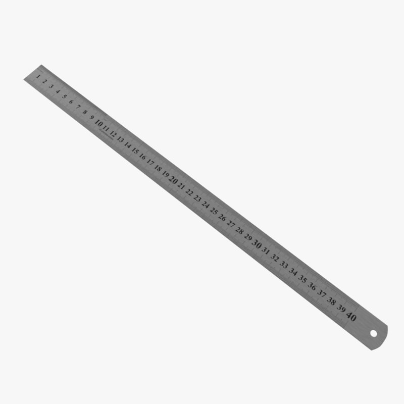 3D ruler steel - TurboSquid 1233920