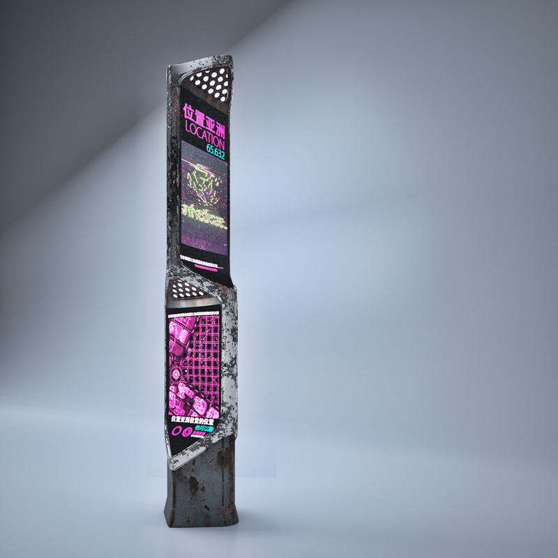 Sci-fi information board model - TurboSquid 1234177