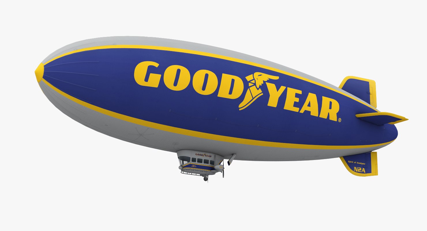 Low-poly goodyear blimp 3D model - TurboSquid 1234212