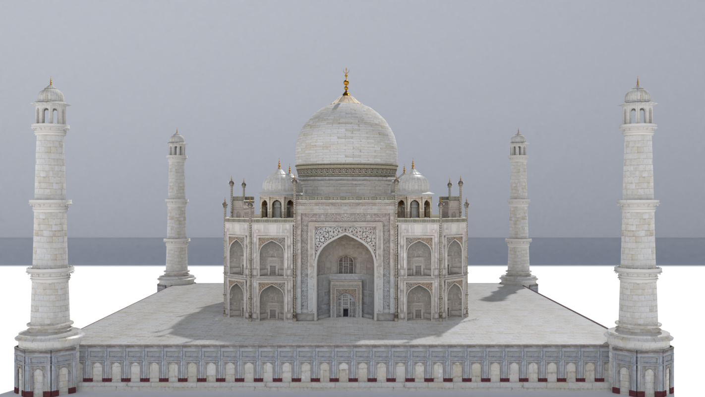 Production taj mahal 3D model - TurboSquid 1234222