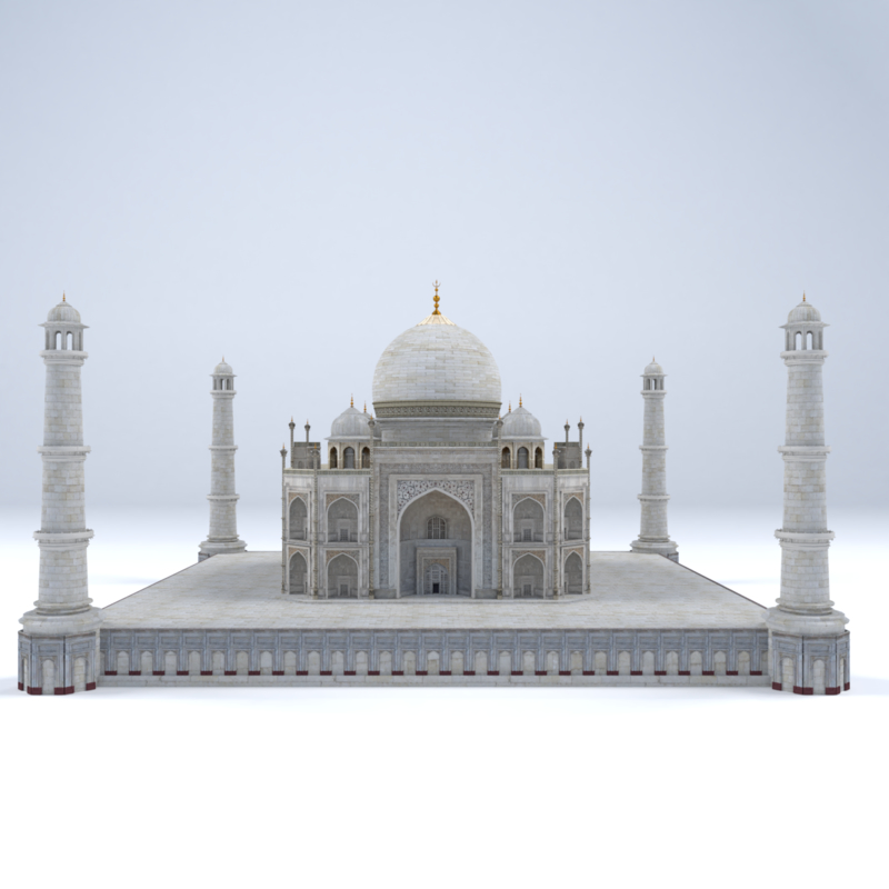 Production taj mahal 3D model - TurboSquid 1234222
