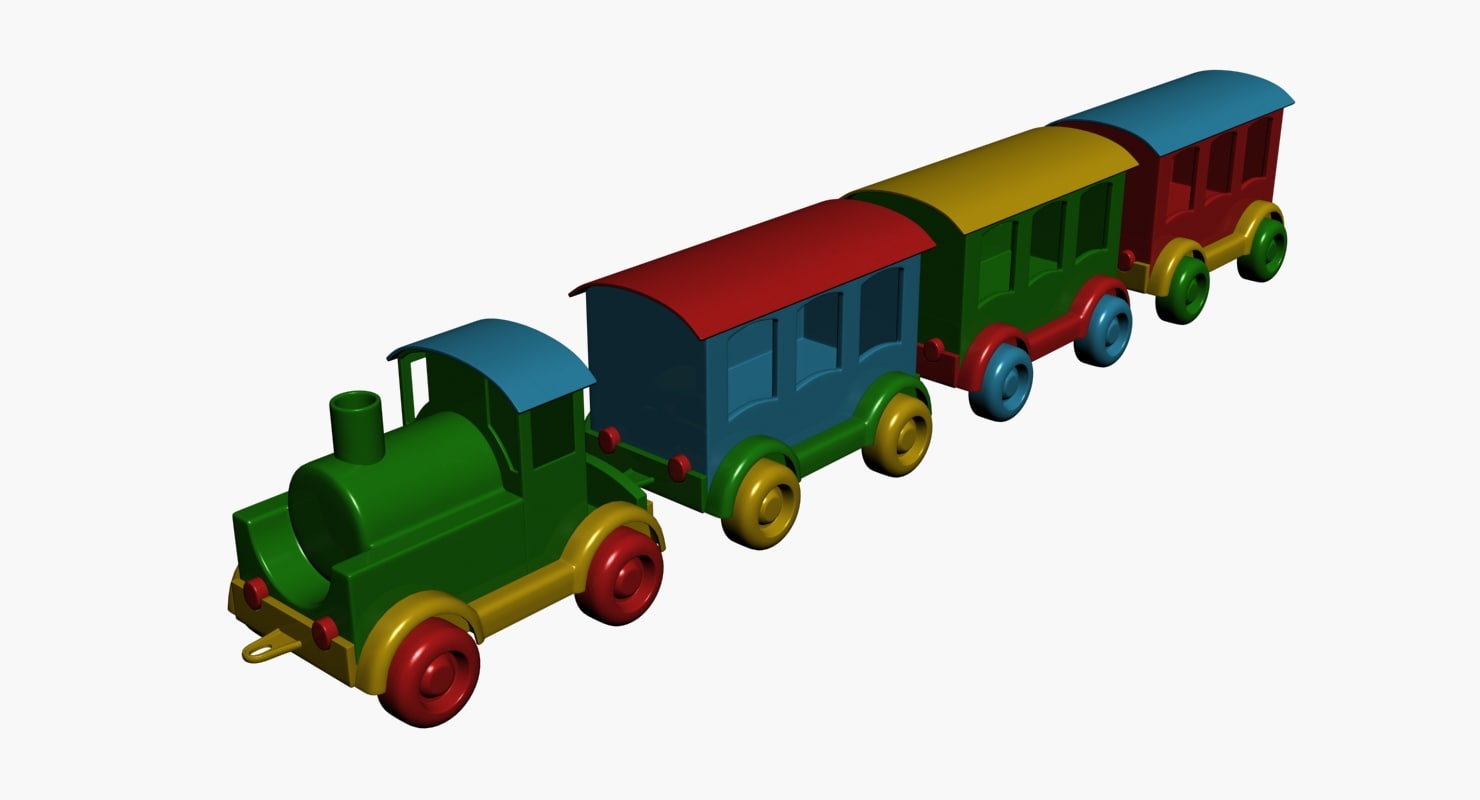 Toy train 3D model - TurboSquid 1234240