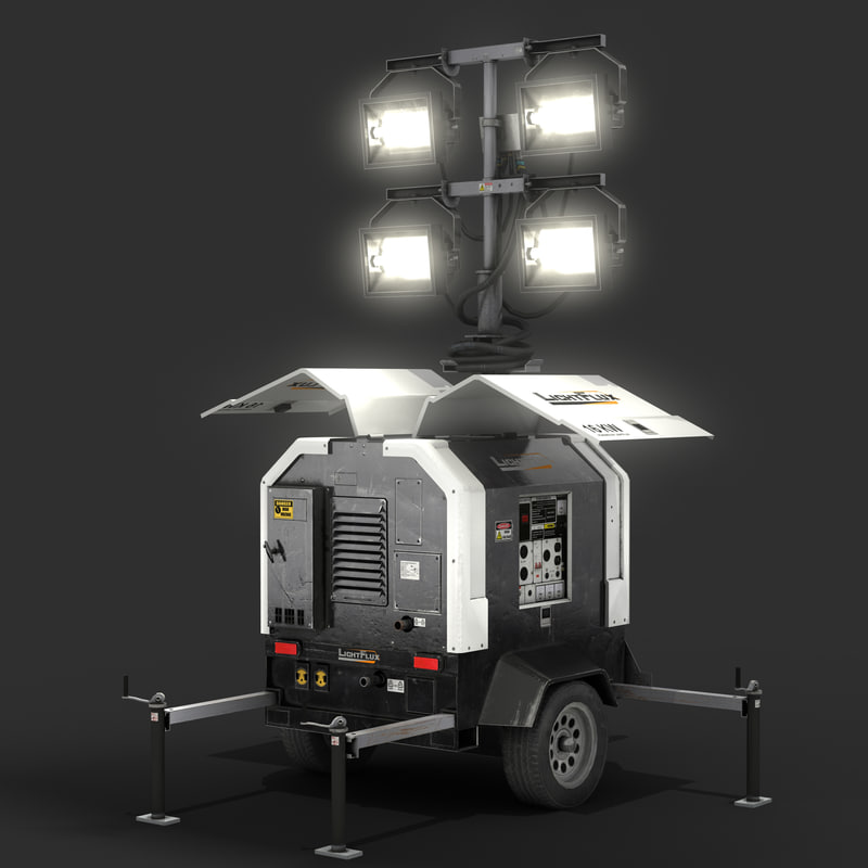 Light tower generator model - TurboSquid 1234352