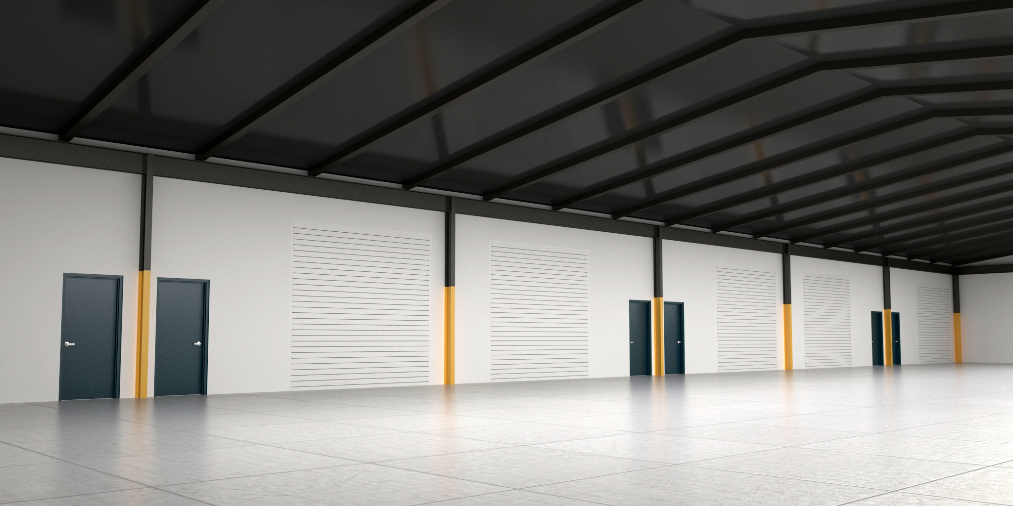 3D commercial office warehouse doors - TurboSquid 1234366