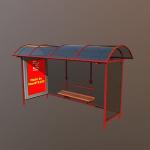 Bus Stop Enclosure 3D Models for Download | TurboSquid