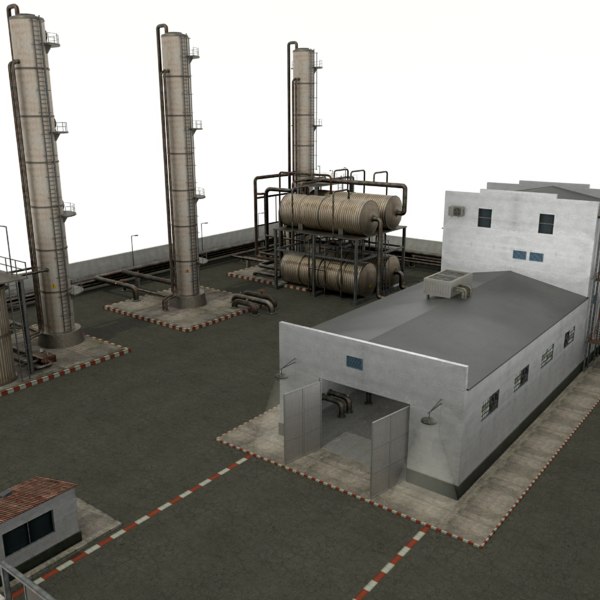 Petroleum Refinery 3D Models for Download | TurboSquid