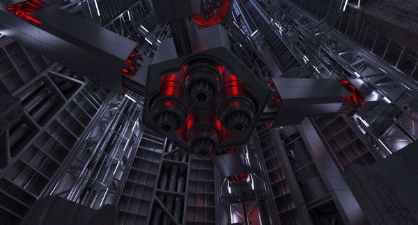 3D sci-fi shaft model - TurboSquid 1234669