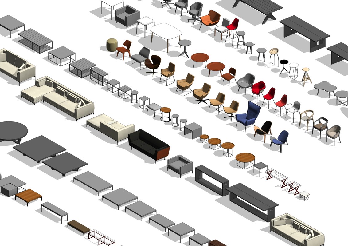 Revit Furniture Model TurboSquid 1234720