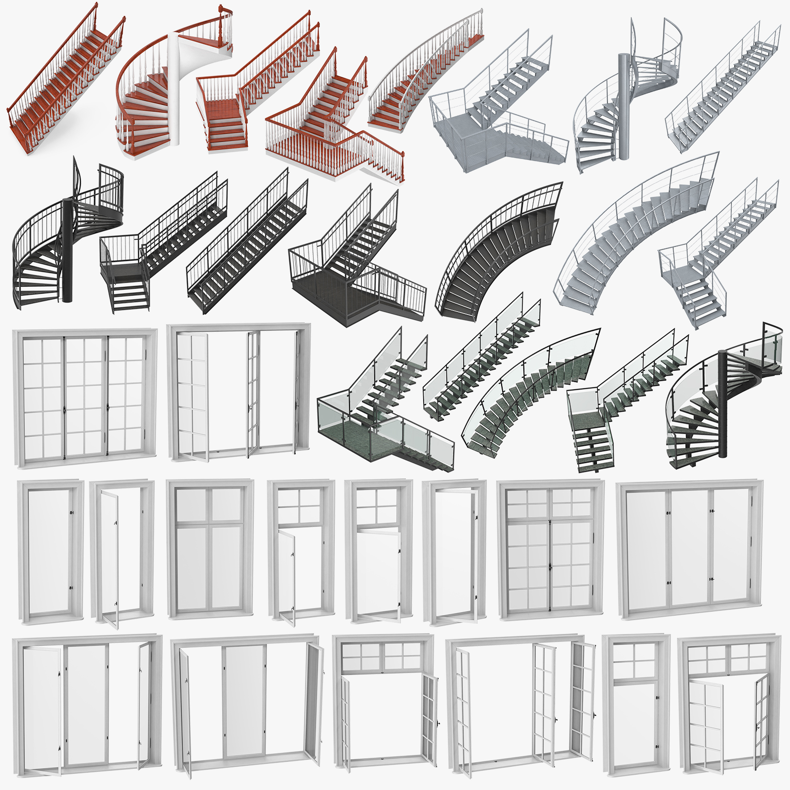 3D model staircases windows - TurboSquid 1234745