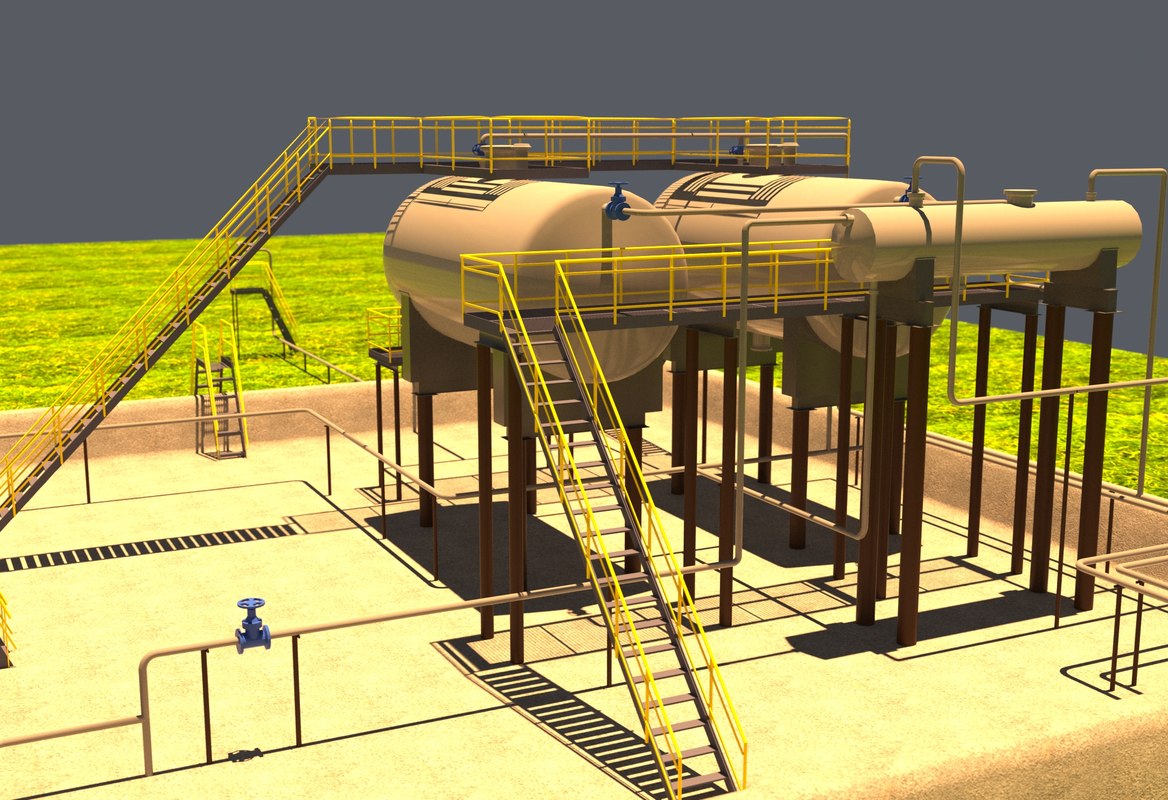 Oil refinery 3D model - TurboSquid 1234746