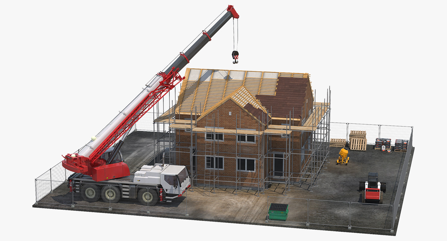 3D private house construction equipment - TurboSquid 1234845