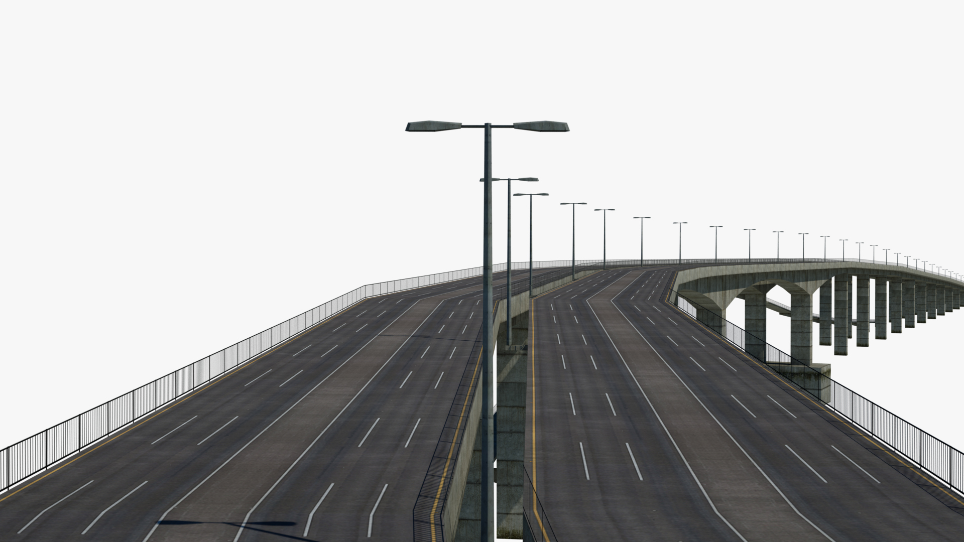 3D highway bridge model - TurboSquid 1234878