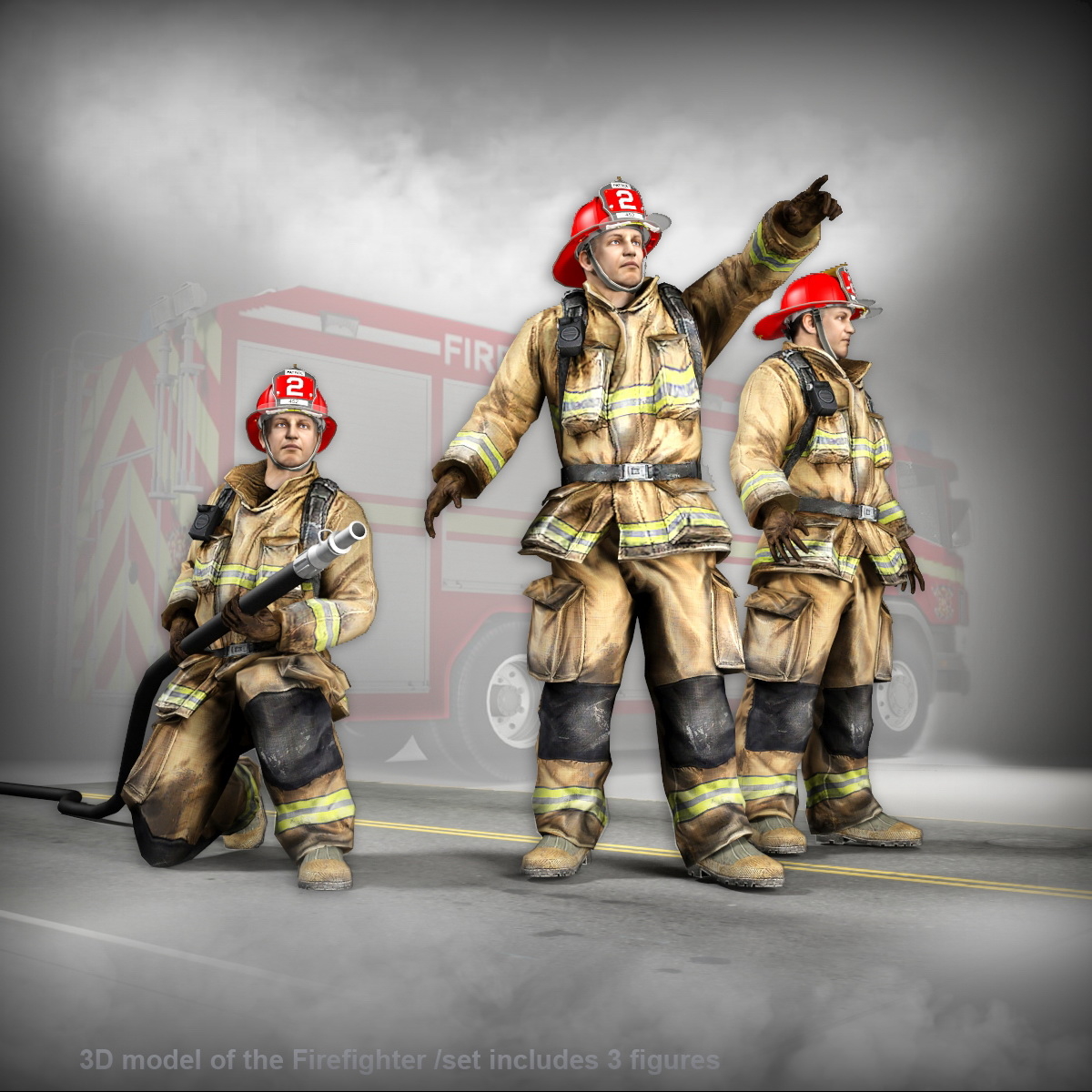 3D model firefighter - TurboSquid 1234912