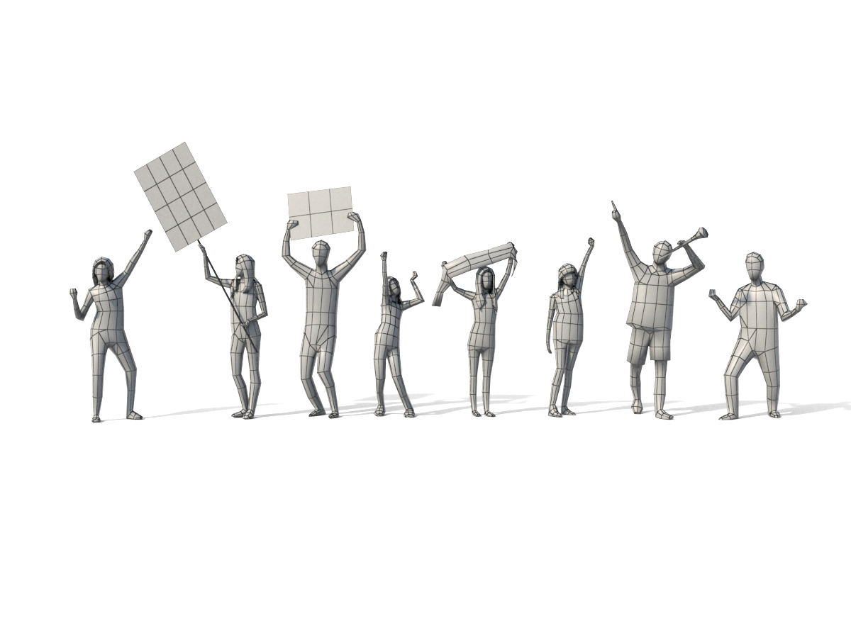 People crowd 3D model - TurboSquid 1235061