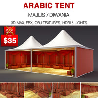 arabian tent arabic 3d model