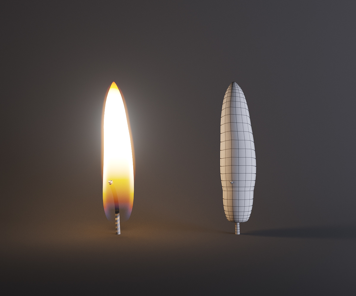 3D candle flame - TurboSquid 1235106