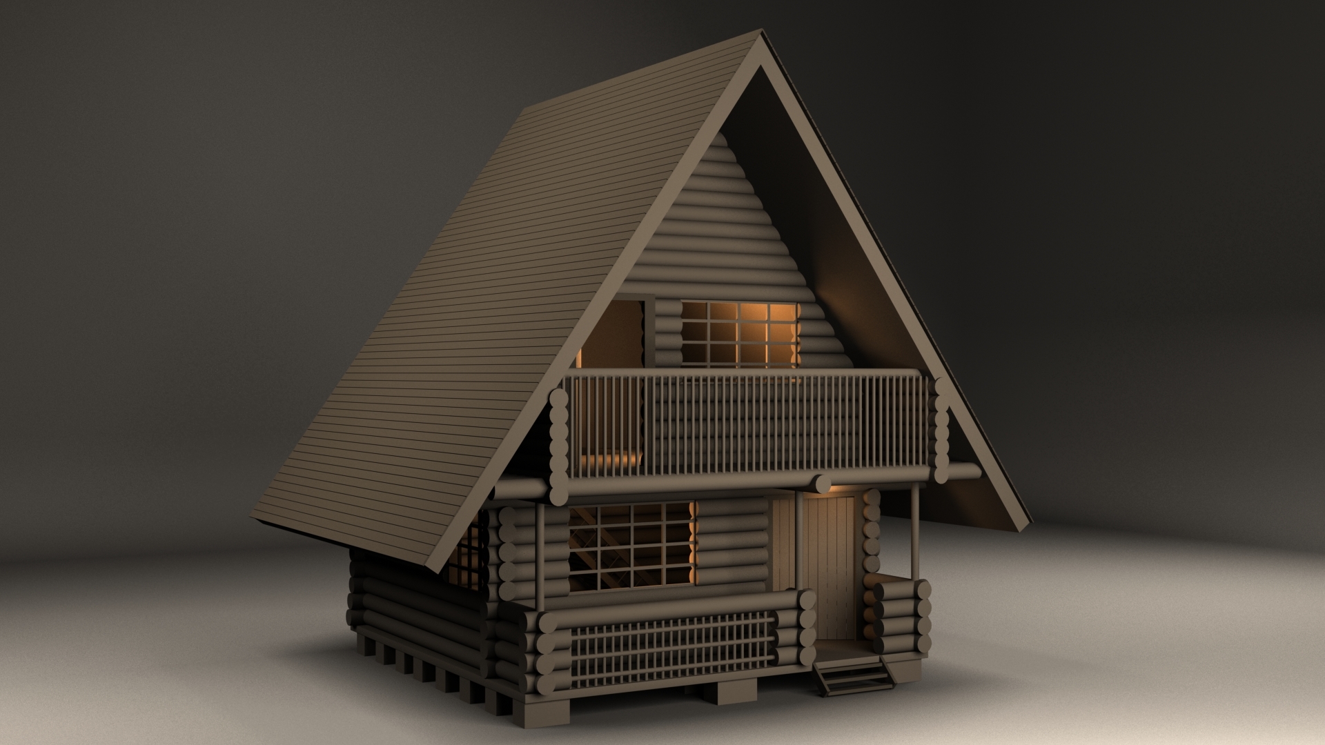 Log house 3D model - TurboSquid 1235267