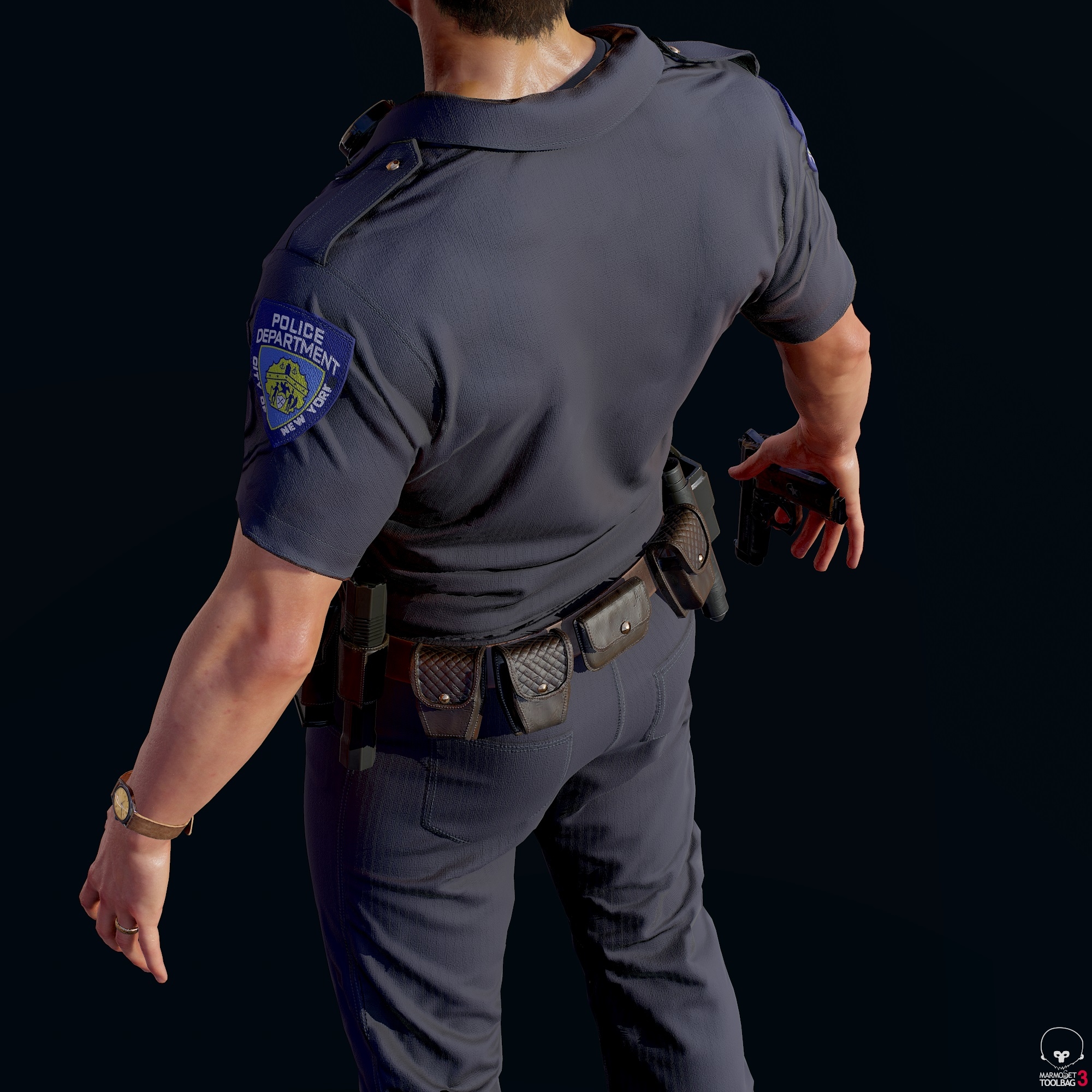 3D model police officer man character - TurboSquid 1235378