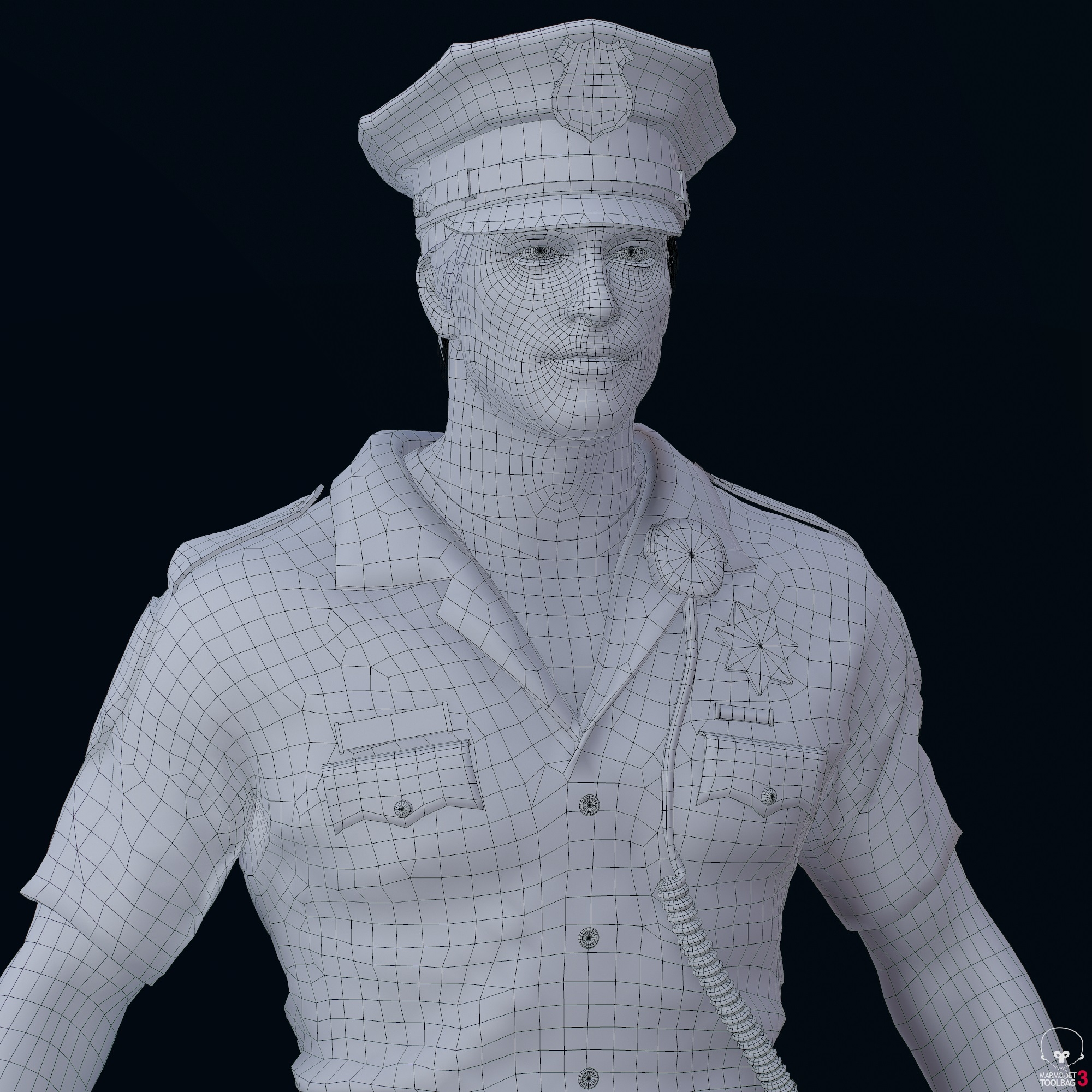 3D model police officer man character - TurboSquid 1235378