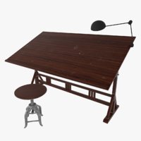 drafting table 3d model