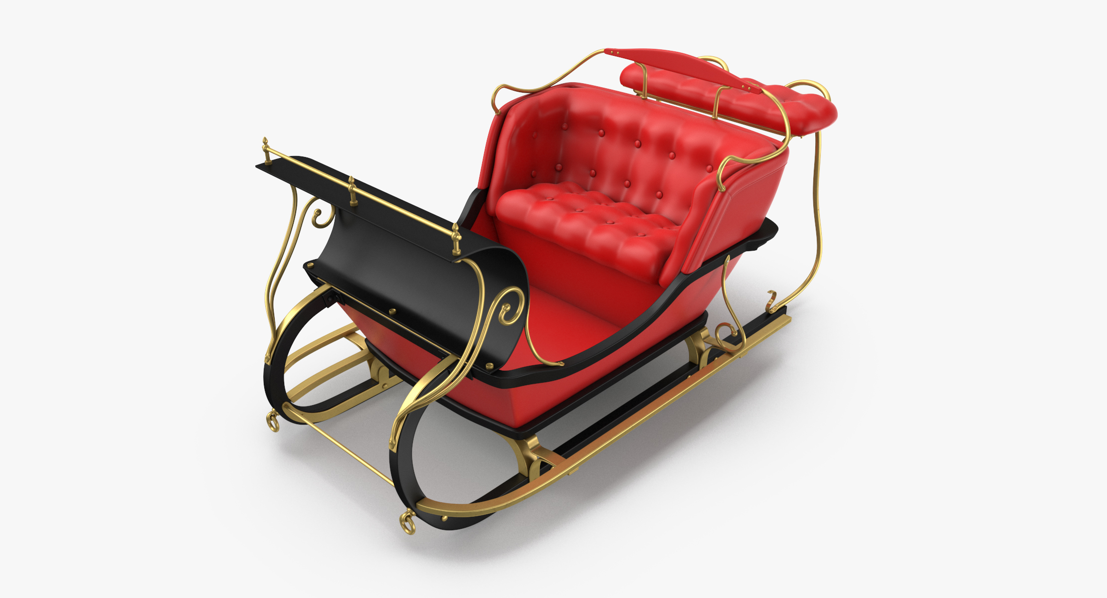 Santa sleigh 3D model - TurboSquid 1235424