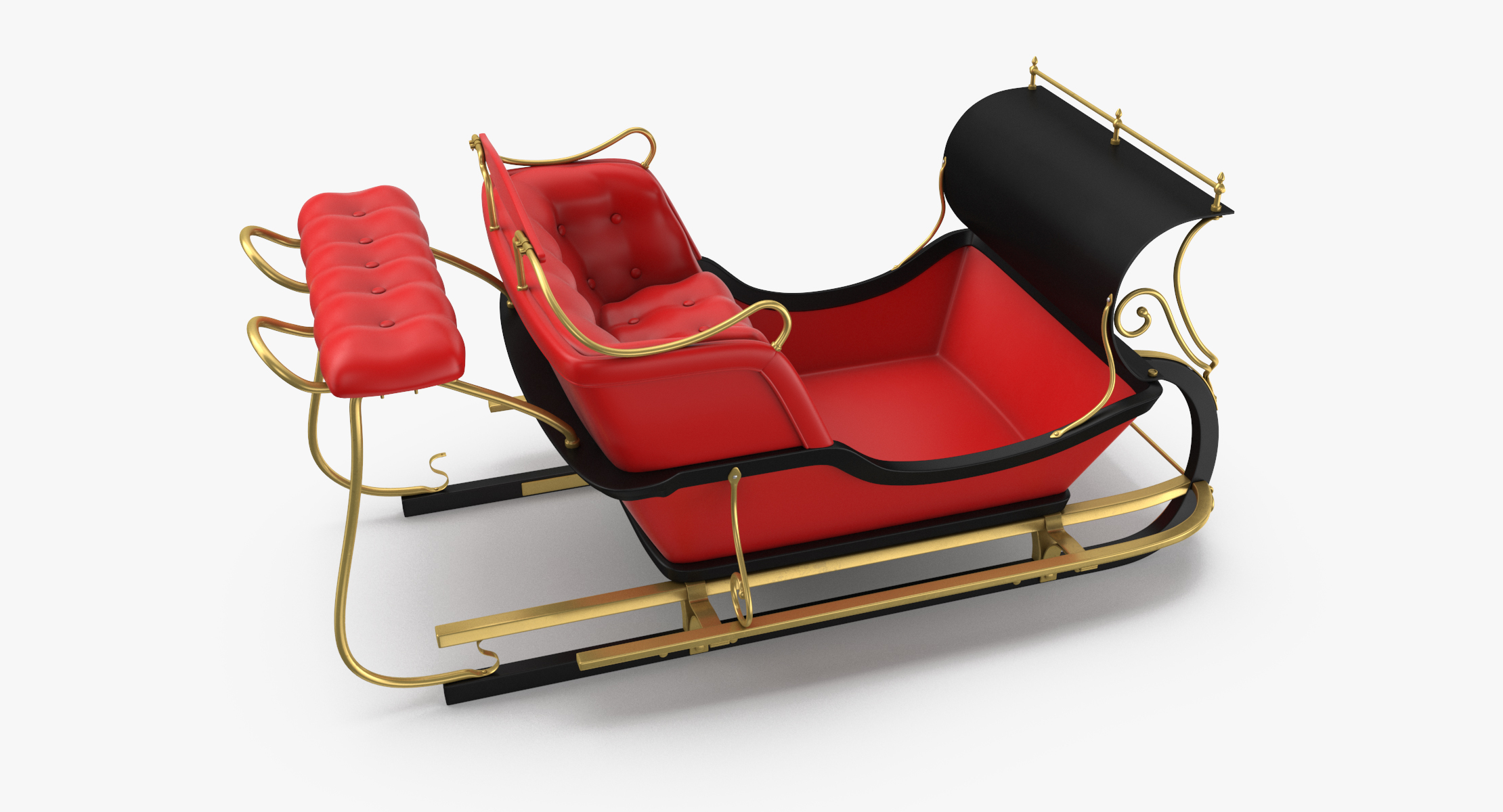 Santa sleigh 3D model - TurboSquid 1235424