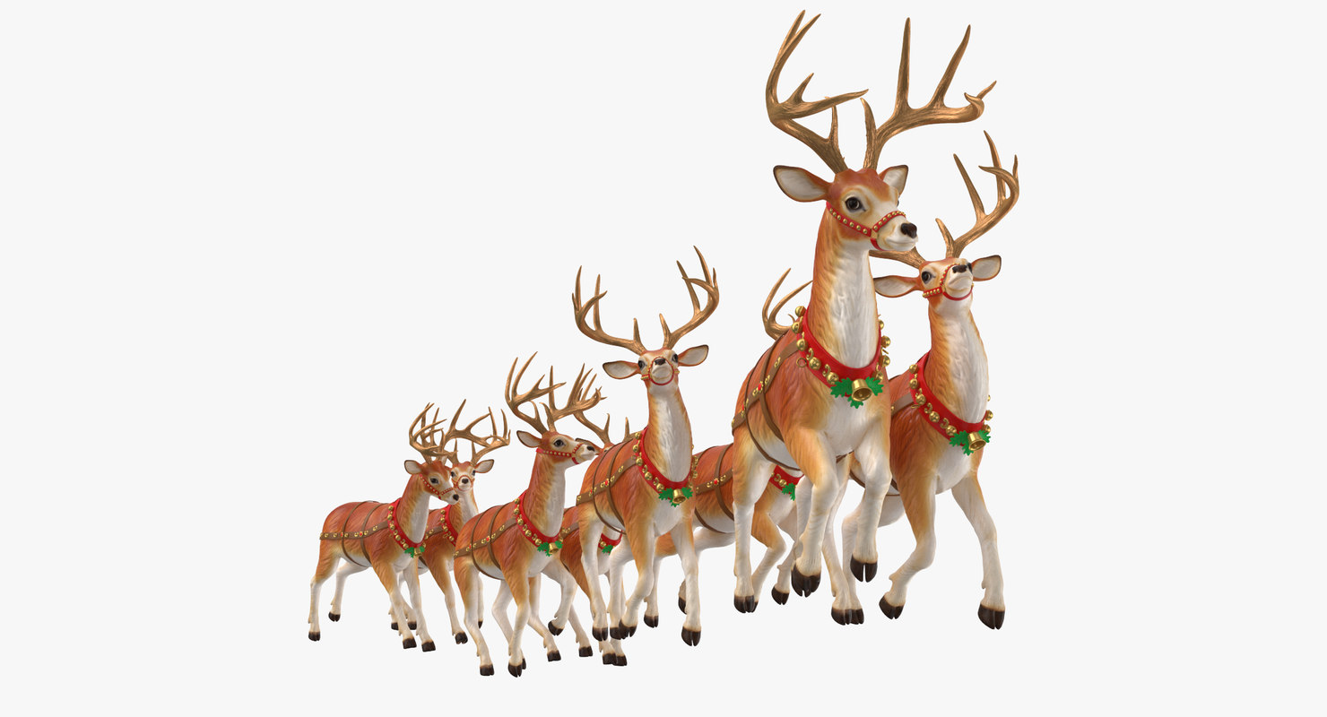 3D reindeer flying - TurboSquid 1235425