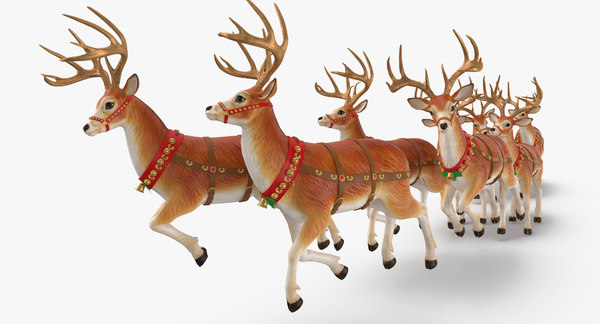 3D reindeer flying - TurboSquid 1235425