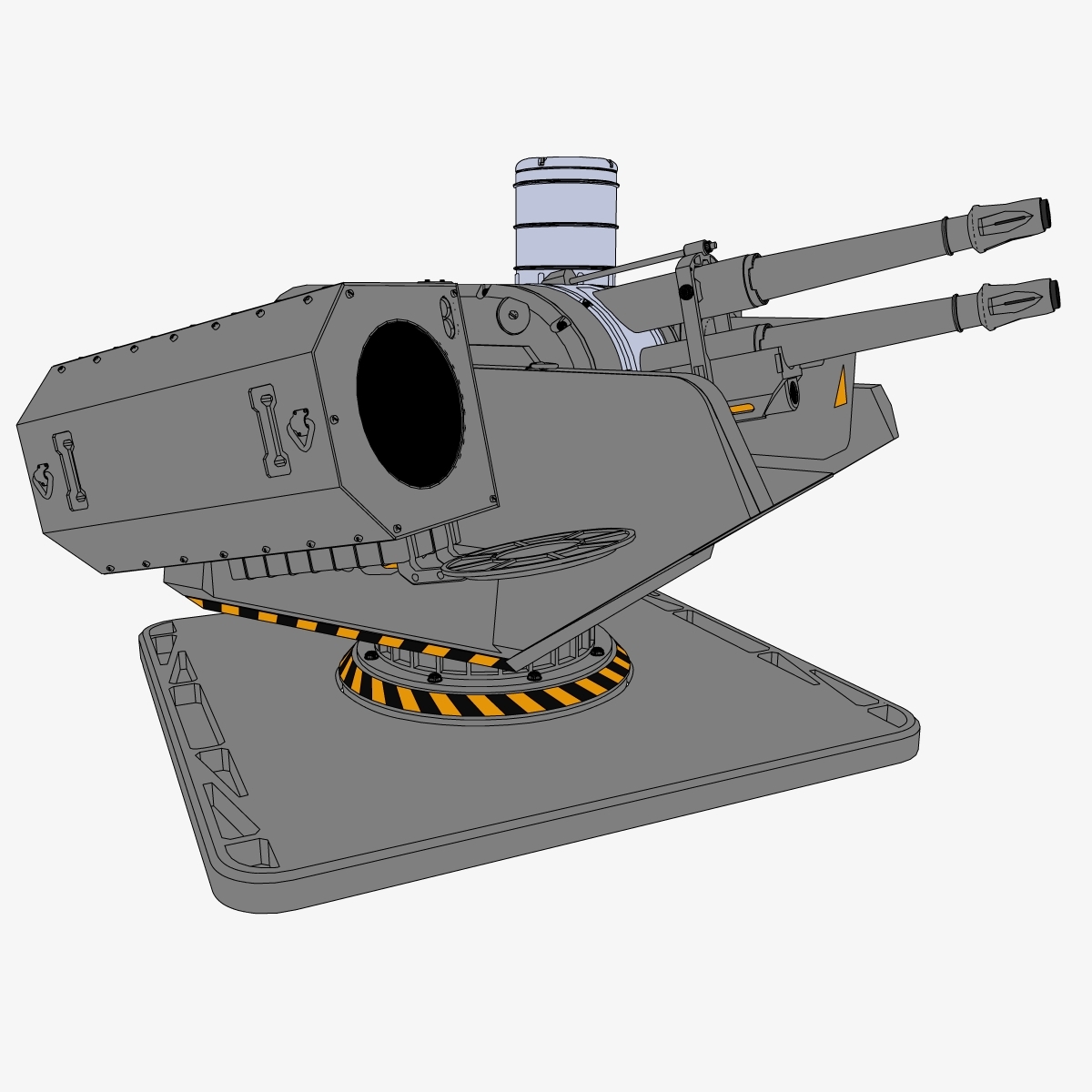 Light laser turret model - TurboSquid 1235713