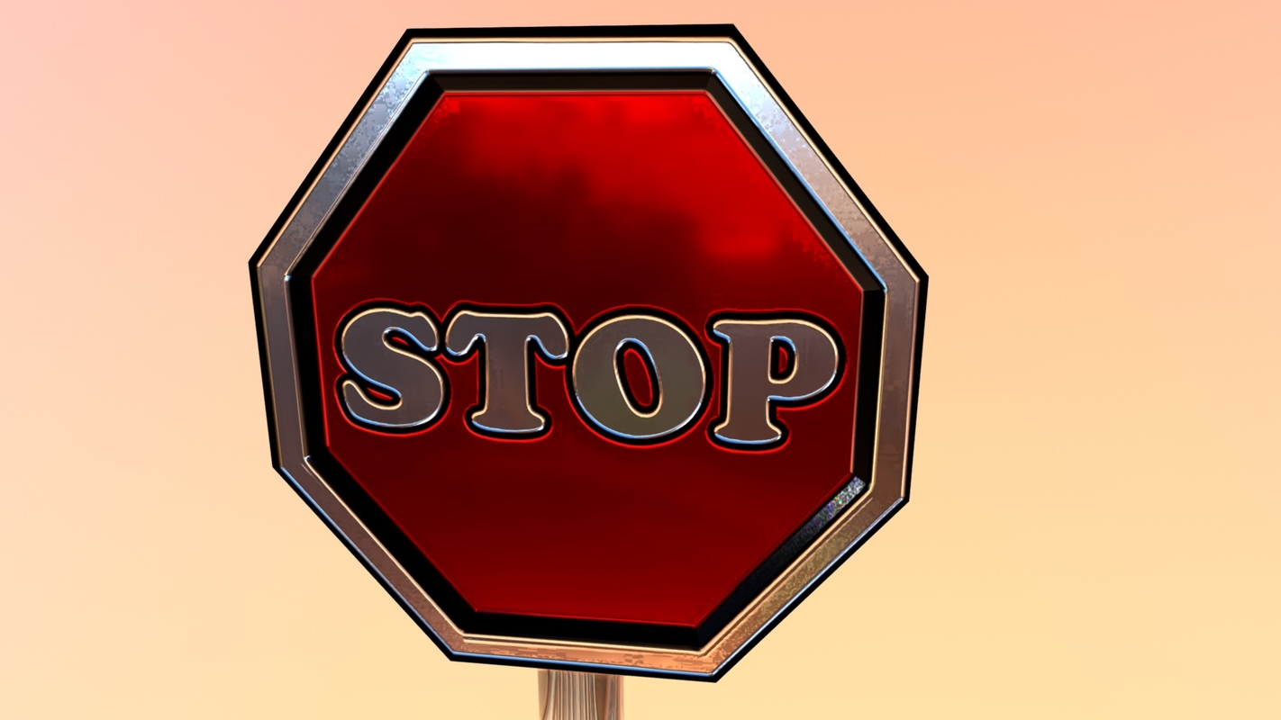 Stop sign 3D model - TurboSquid 1235802