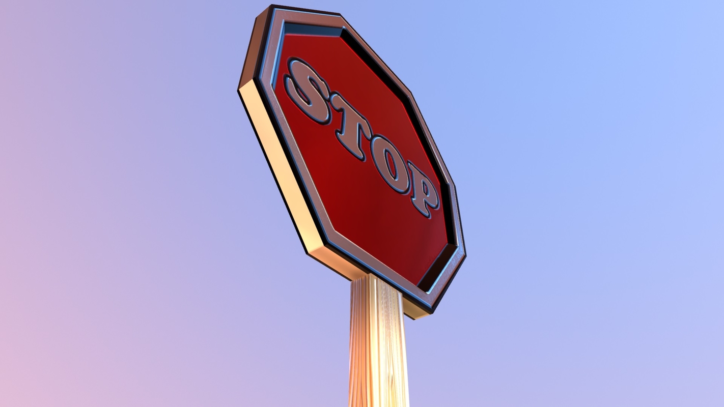 Stop sign 3D model - TurboSquid 1235802
