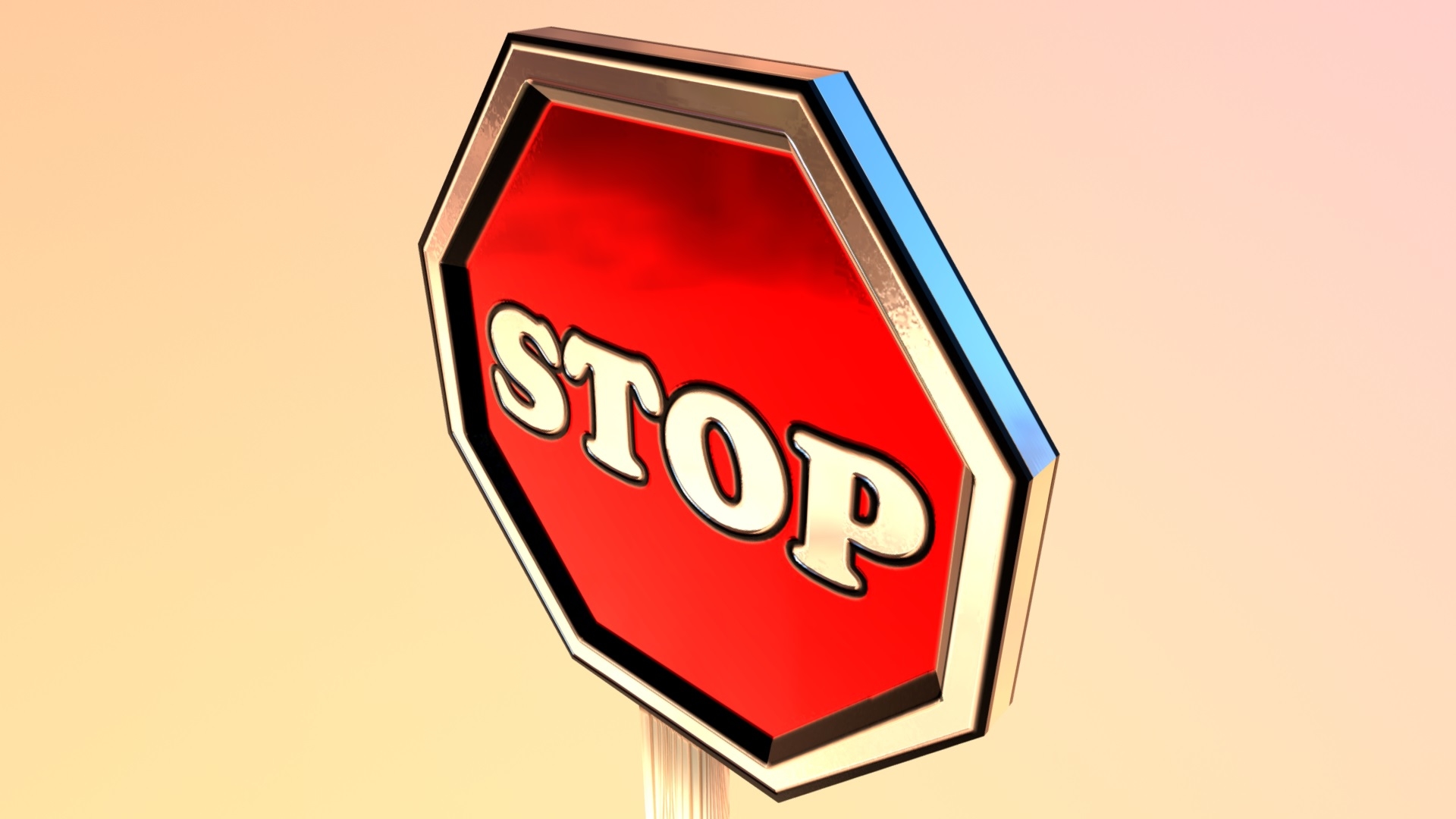 Stop sign 3D model - TurboSquid 1235802