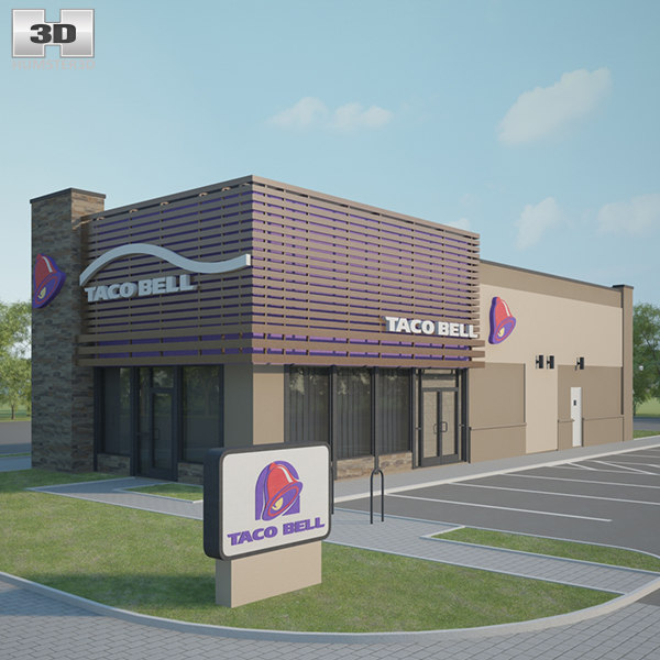 Taco bell restaurant 3D model - TurboSquid 1235913