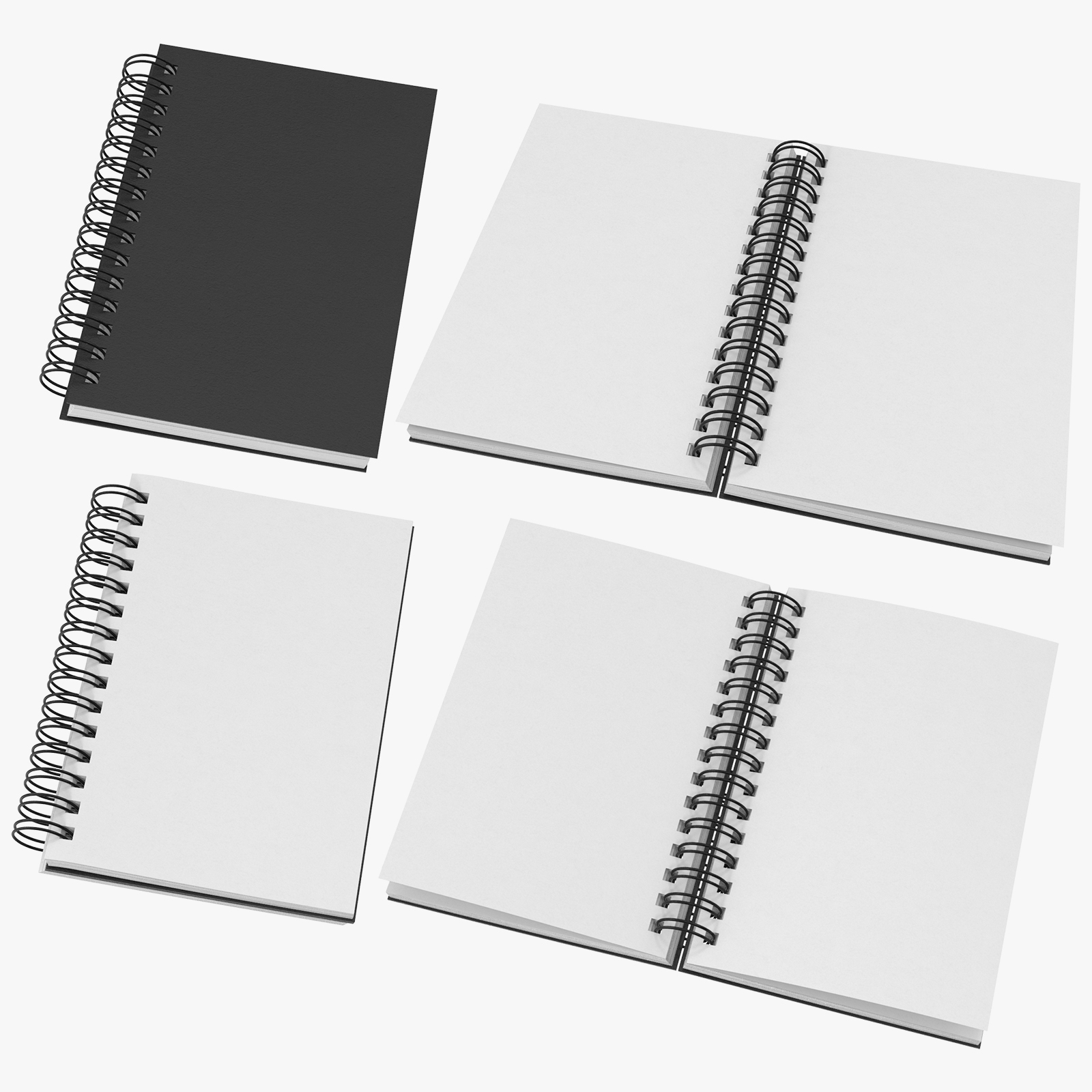 Spiral sketchbooks 03 3D model - TurboSquid 1235932