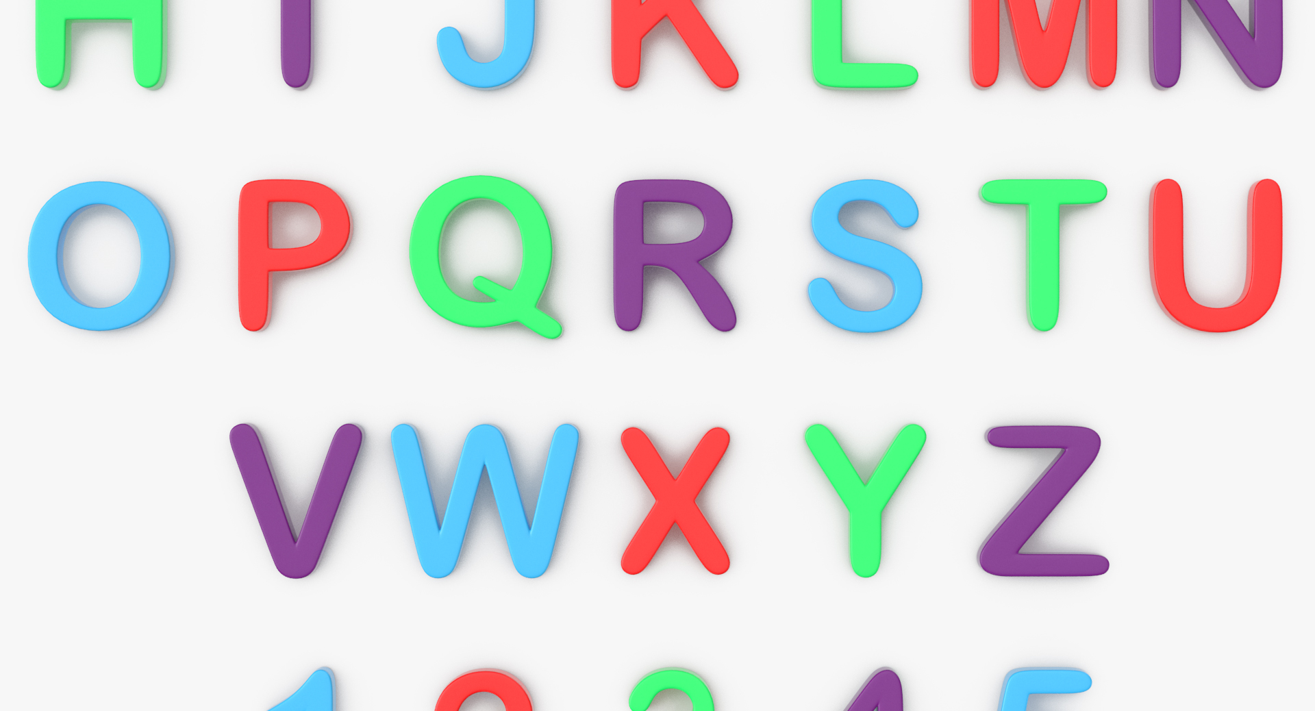 3D letters numbers model - TurboSquid 1235937