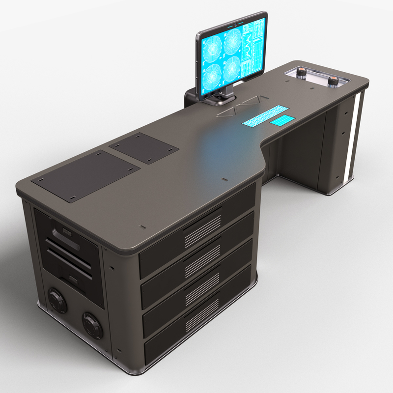 Sci fi lab table 3D - TurboSquid 1236015