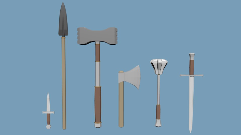3D weapons pack model - TurboSquid 1236090