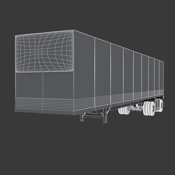 3D van semi-trailer trailer - TurboSquid 1236125
