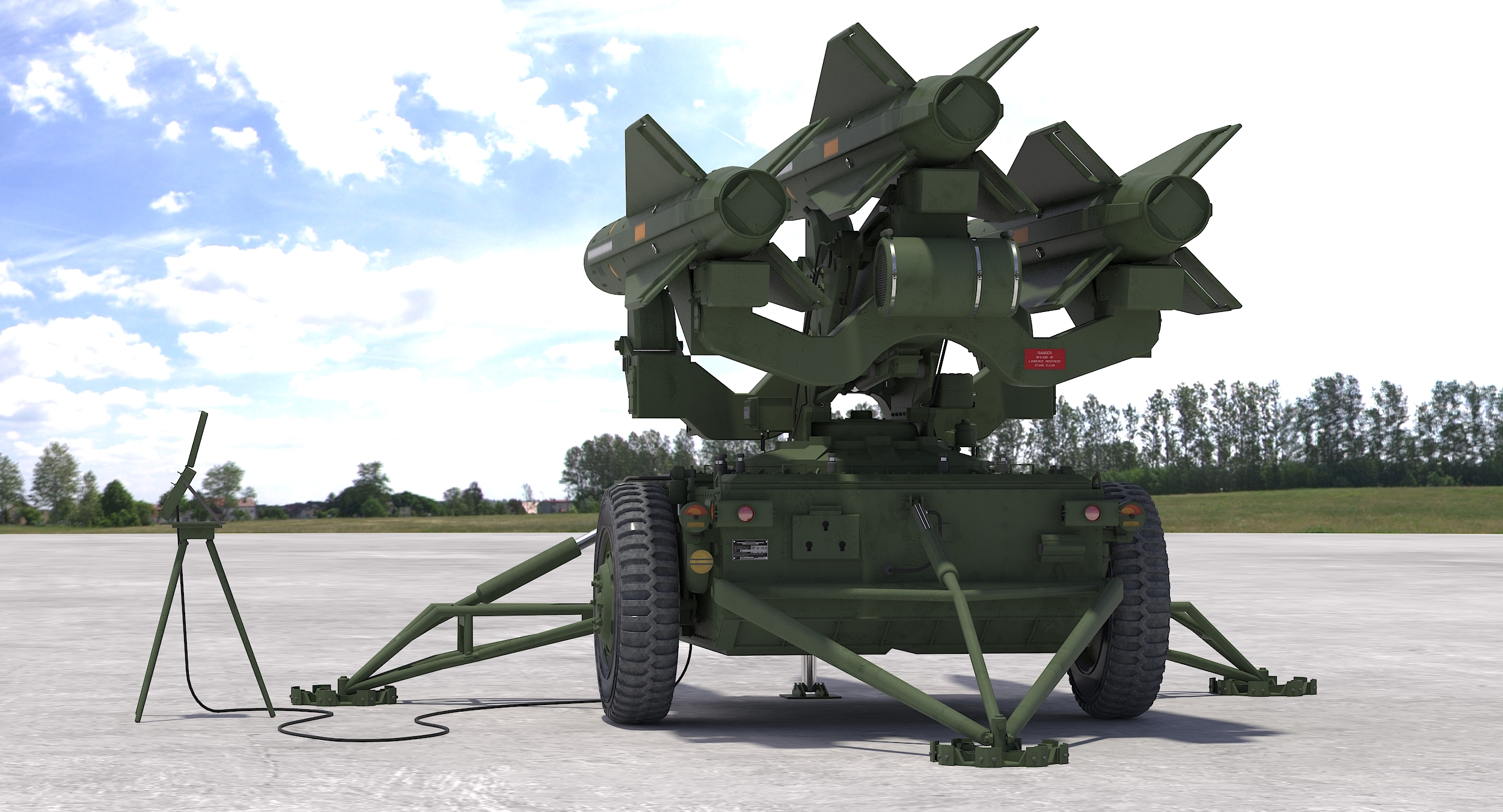 Mim-23 hawk green color 3D model - TurboSquid 1236137