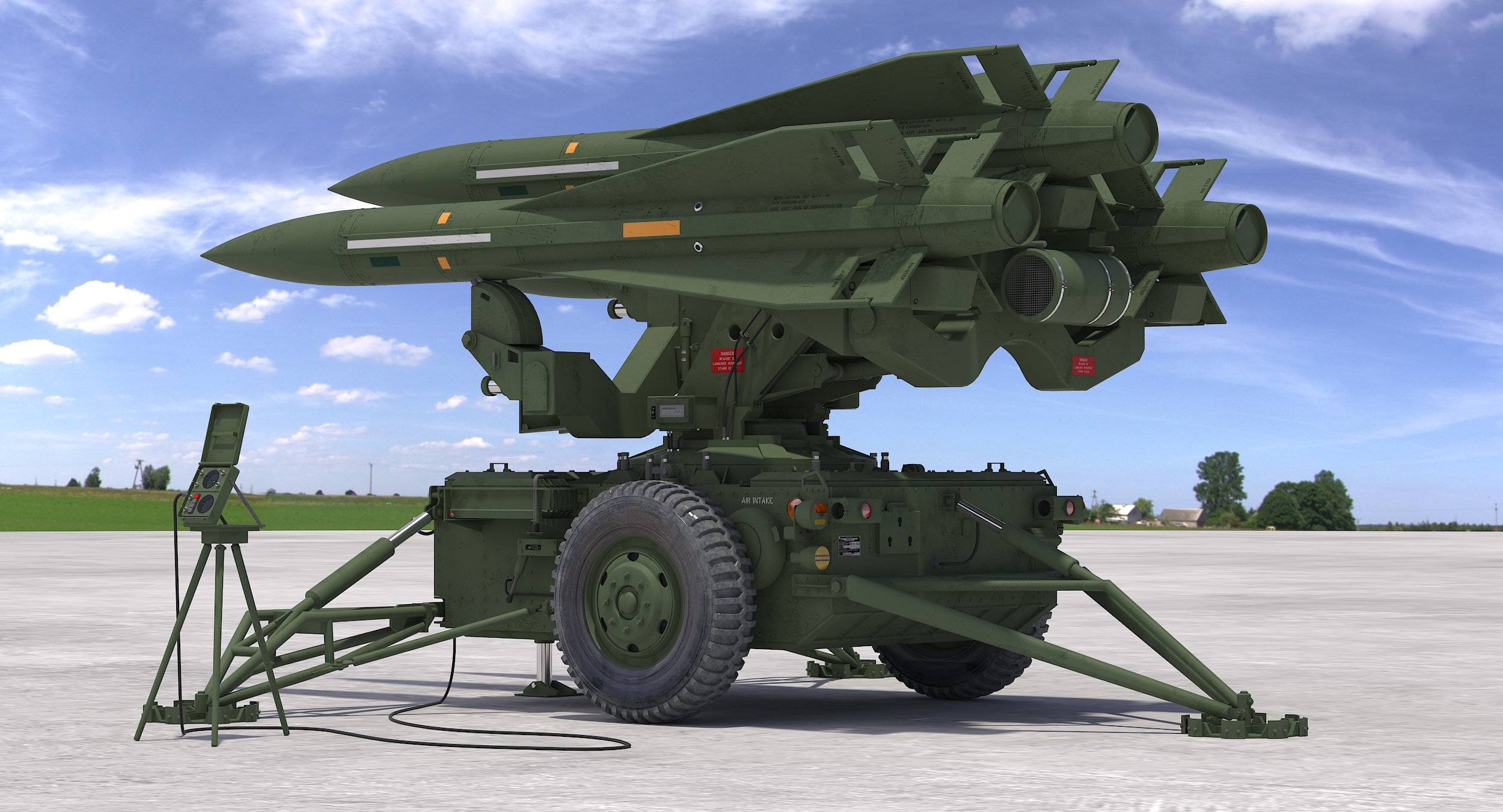 Mim-23 hawk green color 3D model - TurboSquid 1236137