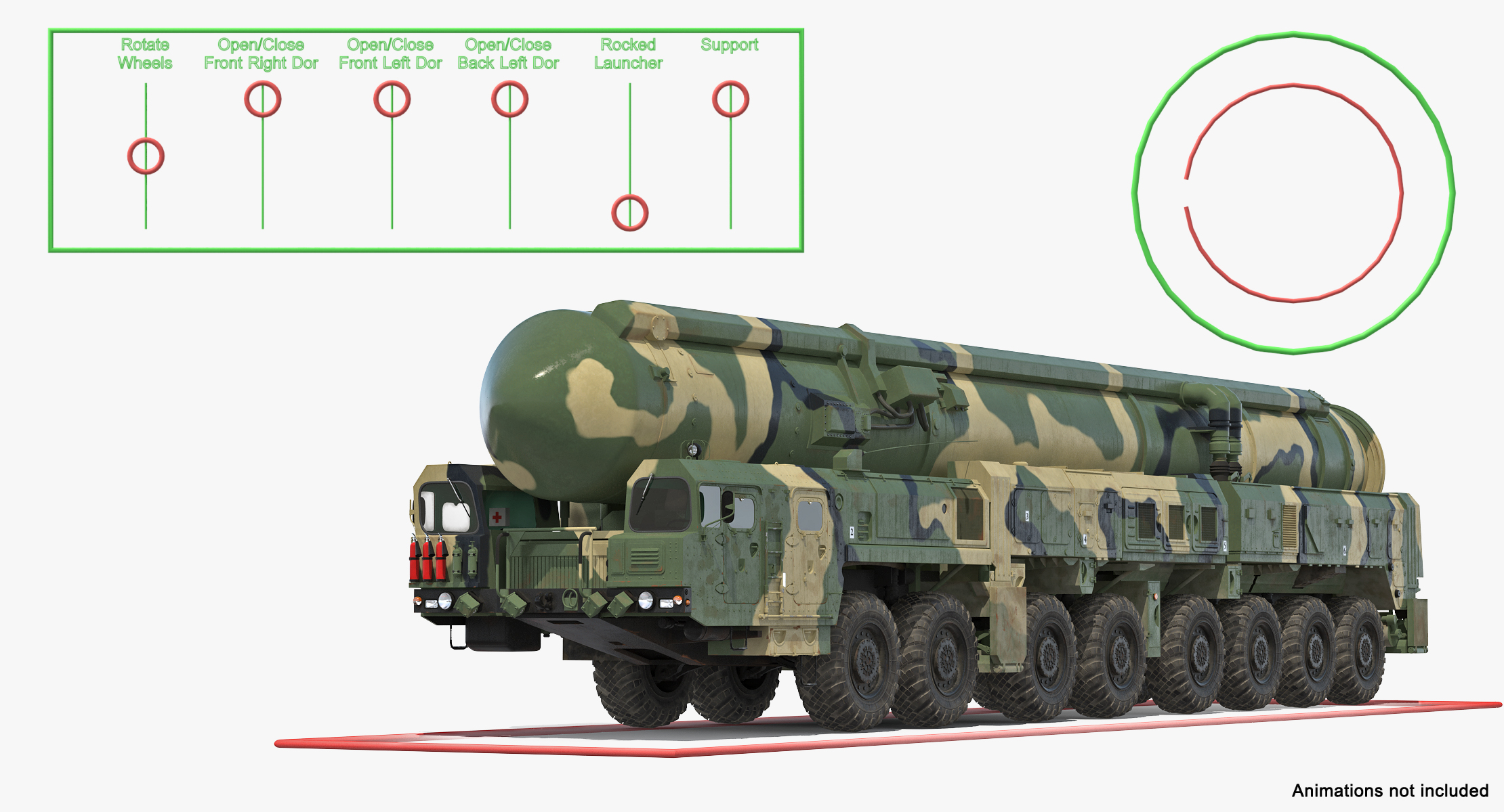 Transporter erector launcher rt-2pm model - TurboSquid 1236285