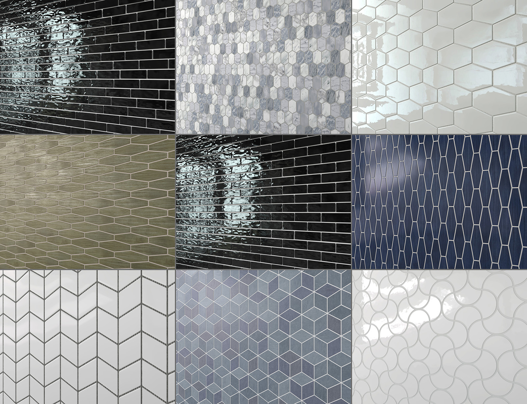 Seamless ceramic tiles 8 3D model - TurboSquid 1236307