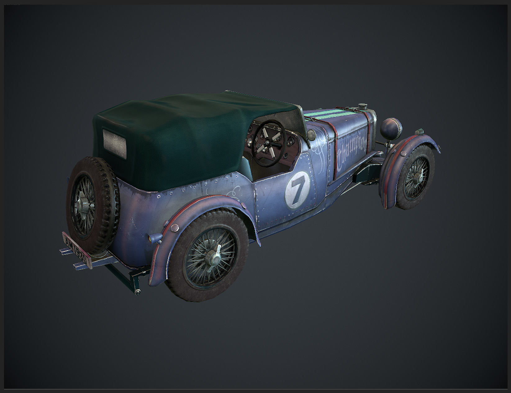 3D retro car model - TurboSquid 1236369