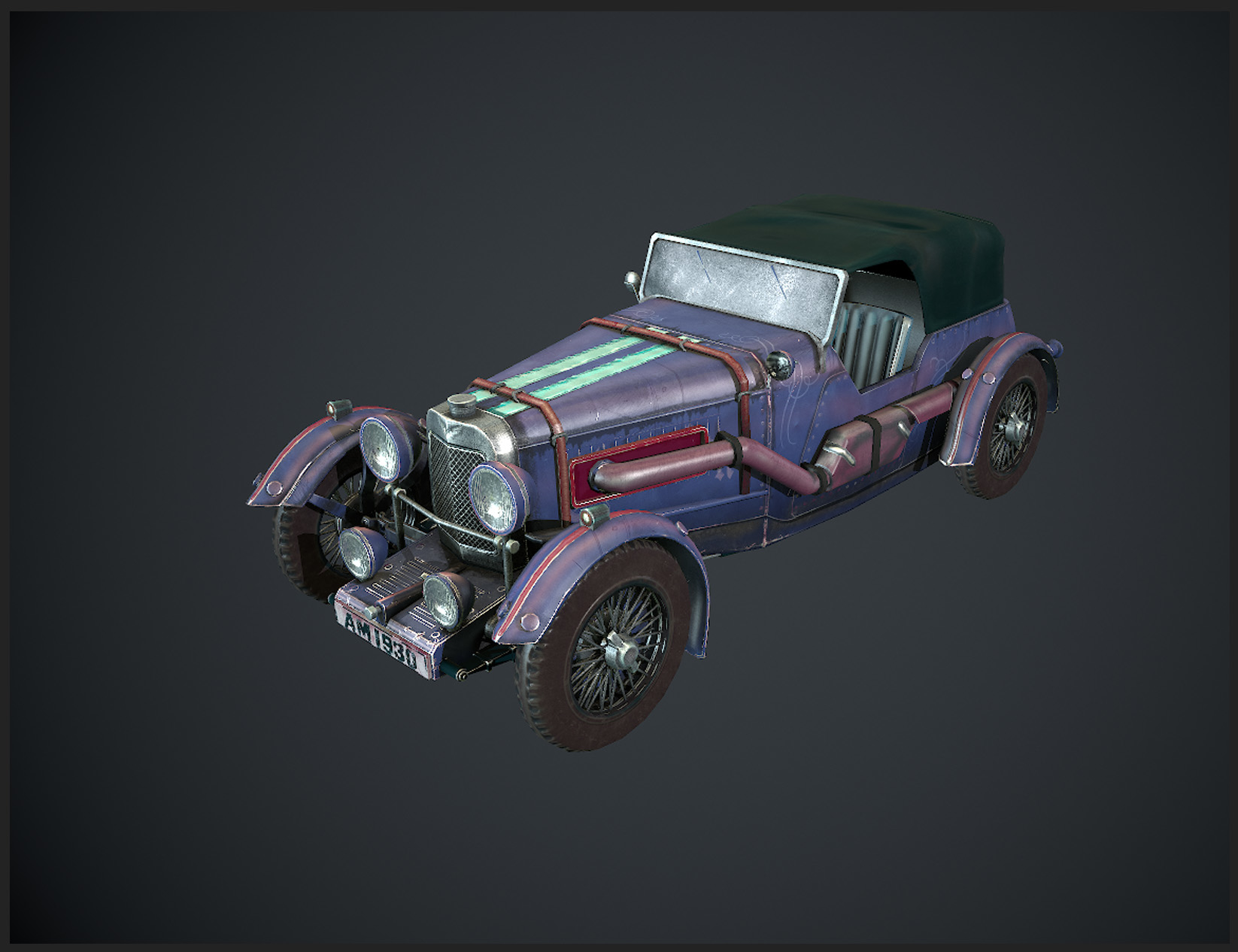 3D retro car model - TurboSquid 1236369