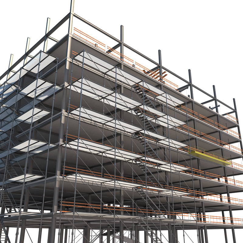 3D steel construction modular model - TurboSquid 1236475