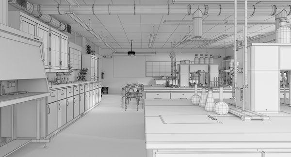 3D classroom laboratory model - TurboSquid 1236513