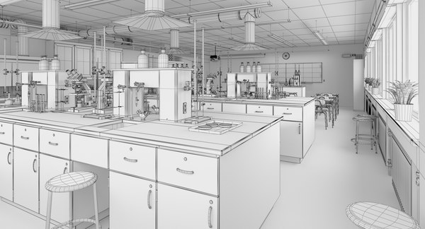 3D classroom laboratory model - TurboSquid 1236513