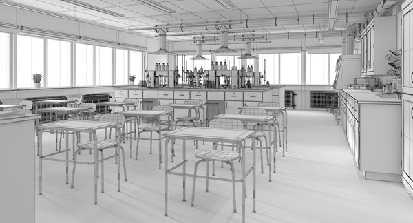 3D classroom laboratory model - TurboSquid 1236513