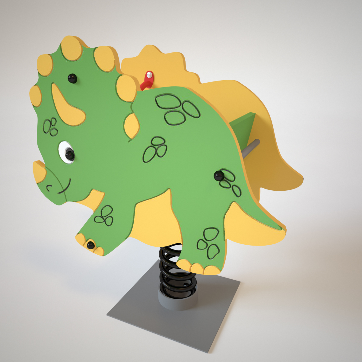 Playground spring dinosaur 3D model - TurboSquid 1236551